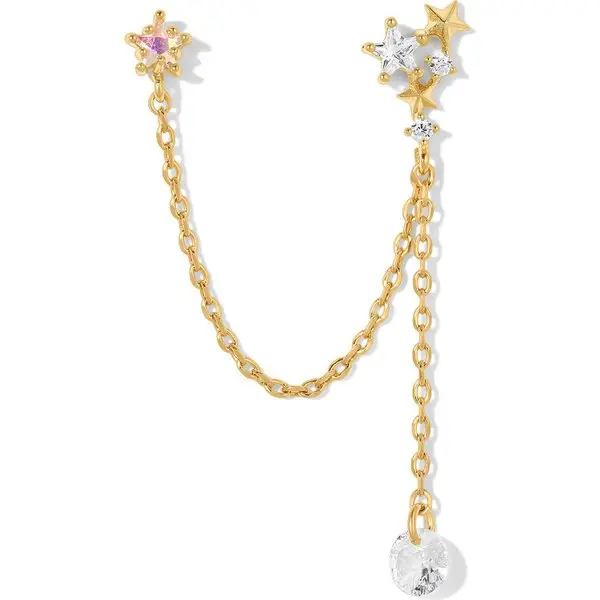 GIRLS CREW Star Crossed Lover Single Drop Earring - Gold