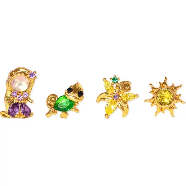 GIRLS CREW Disney Princess Tangled Stud Earring Set - Gold