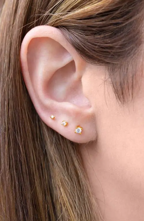 GIRLS CREW Classic Radiance Set Of 3 Stud Earrings