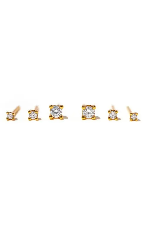 GIRLS CREW Classic Radiance Set Of 3 Stud Earrings