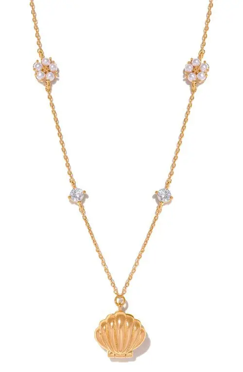 GIRLS CREW Shell Pendant Necklace - Gold
