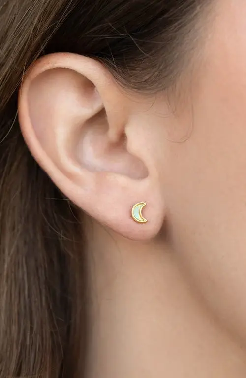 GIRLS CREW Mini Moon Stud Earrings