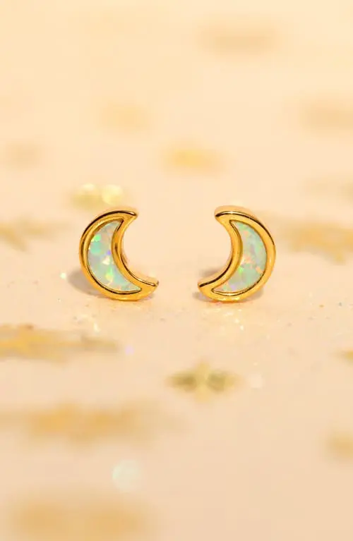 GIRLS CREW Mini Moon Stud Earrings