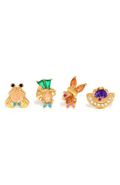 GIRLS CREW Disney Alice In Wonderland Stud Earrings Set - Gold