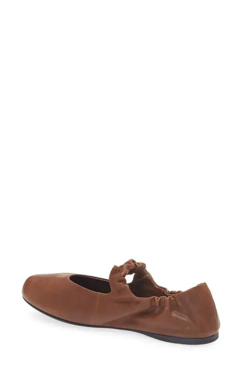 Miu Miu Ruched Ballerina Flat - Rovere
