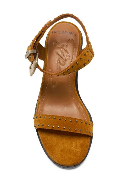 Free People Buckle Up Ankle Strap Sandal - Driftwood Tan Suede
