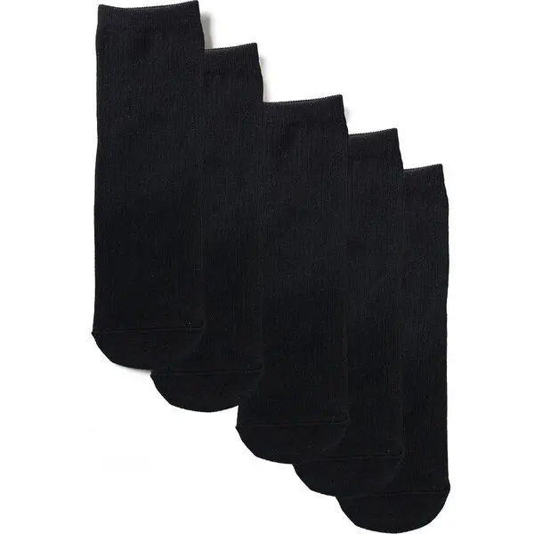 STEMS 5-pack Everyday Ankle Socks - Black