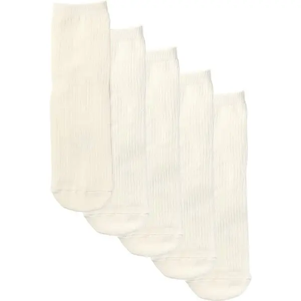 STEMS 5-pack Everyday Ankle Socks - Cream