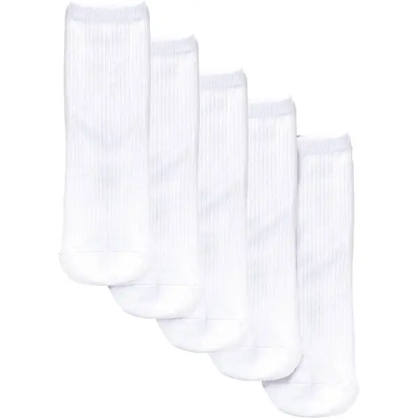 STEMS 5-pack Everyday Ankle Socks - White