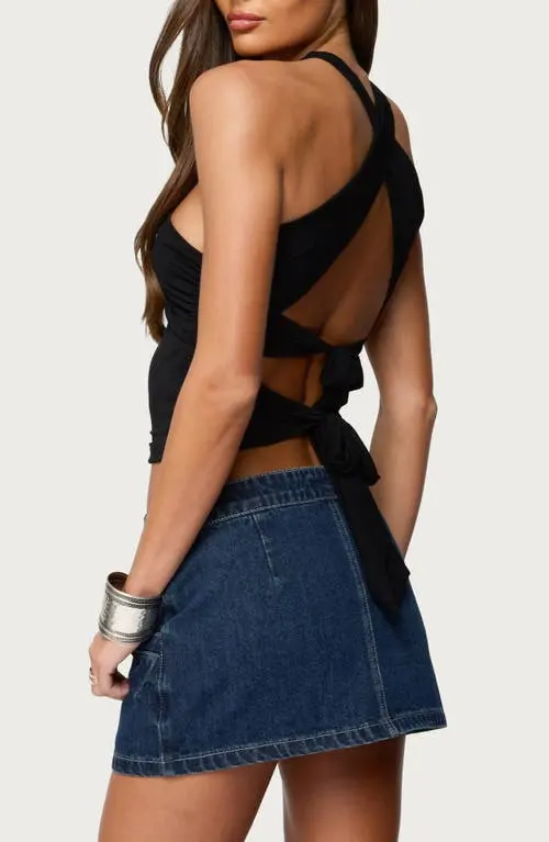 EDIKTED Tie Back Halter Top