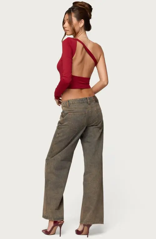 EDIKTED Mila Asymmetric Crop Top