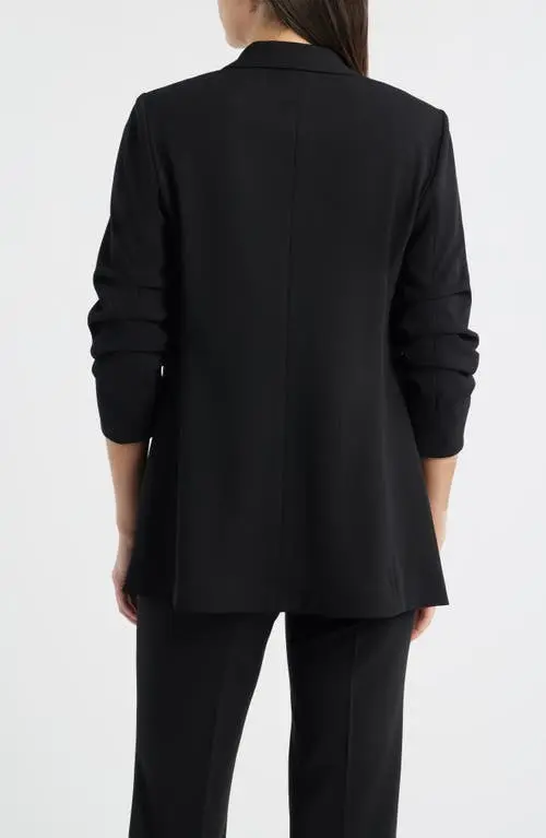 Anne Klein Scrunch Sleeve Open Front Jacket - Anne Black