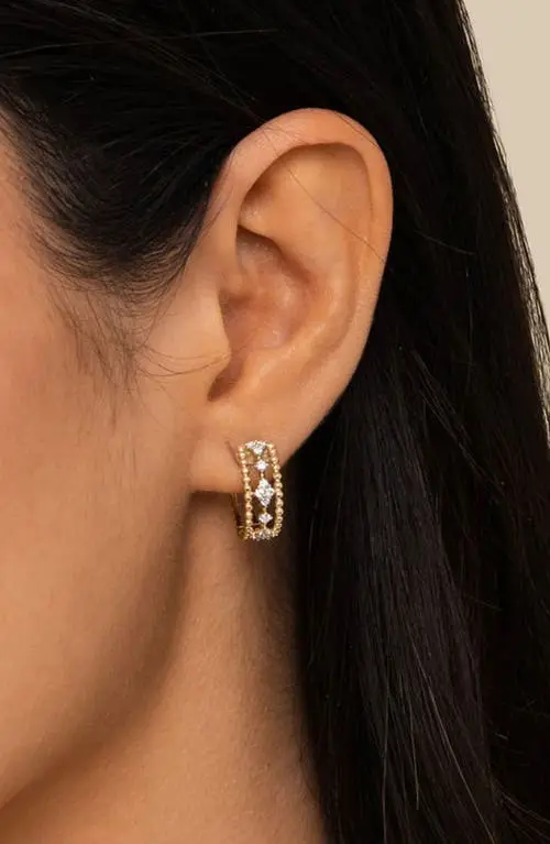 GABRIEL & CO. Diamond Hoop Earrings