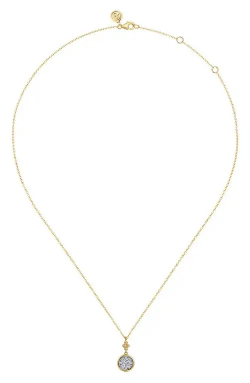 GABRIEL & CO. Diamond Cluster Drop Pendant Necklace