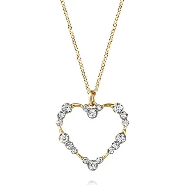 GABRIEL & CO. Diamond Heart Pendant Necklace - Gold