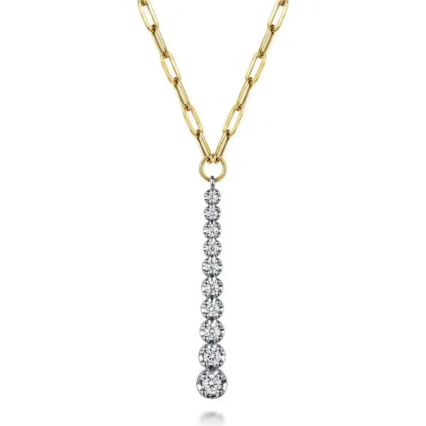 GABRIEL & CO. Diamond Pendant Necklace - Two Tone