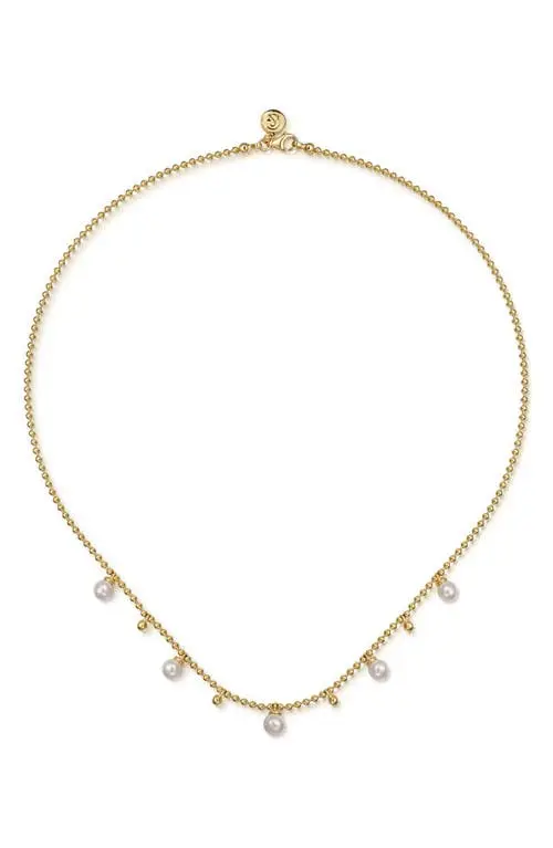 GABRIEL & CO. Freshwater Pearl And Beaded Charm Necklace