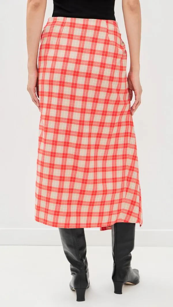 Rachel Comey Nesom Plaid Ruffle Skirt