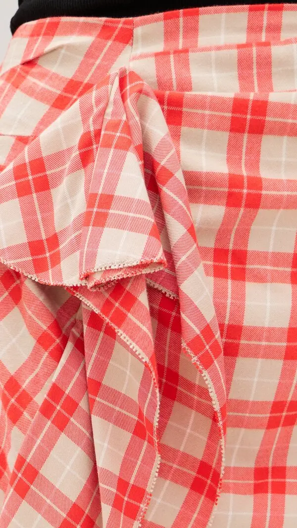 Rachel Comey Nesom Plaid Ruffle Skirt