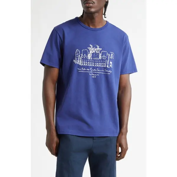 PALMES Public Chain Stitch Cotton T-shirt