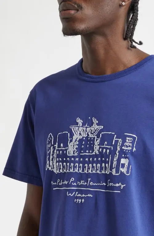 PALMES Public Chain Stitch Cotton T-shirt