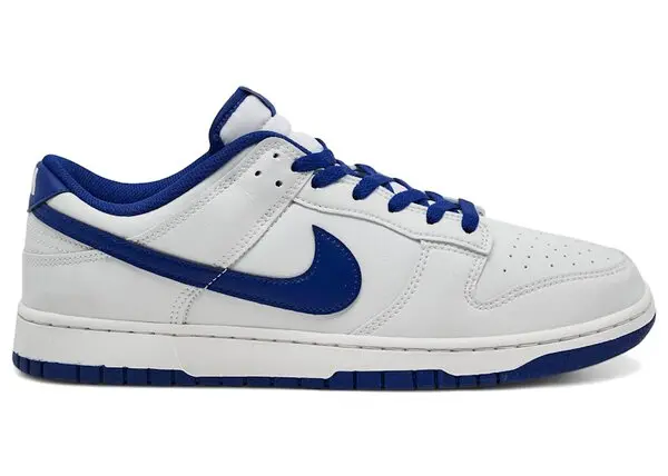 Nike Dunk Low Retro Sneakers - Summit White/deep Royal Blue