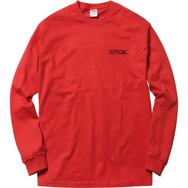 Supreme Araki Orchid Long Sleeve Tee Shirt - Red