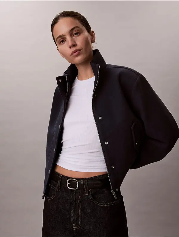 Calvin Klein Stand Collar Bomber Jacket