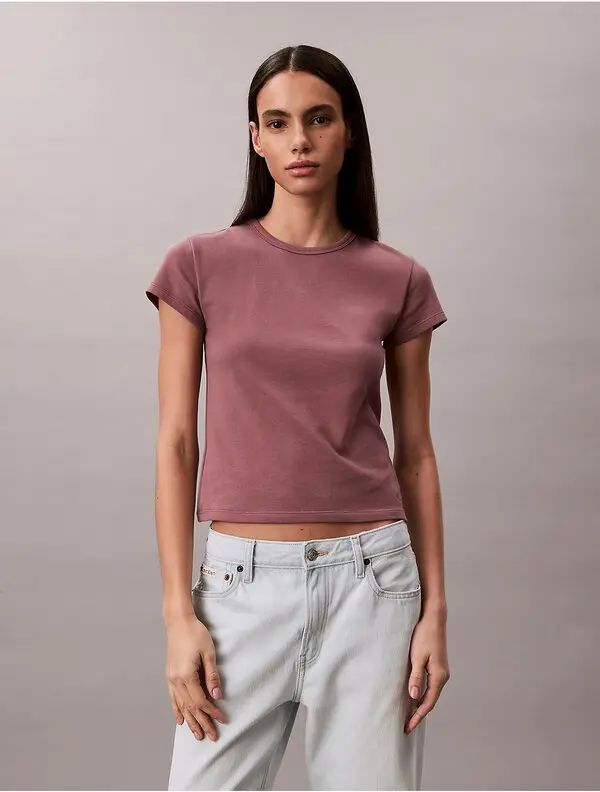 Calvin Klein Refined Baby Tee - Capri Rose