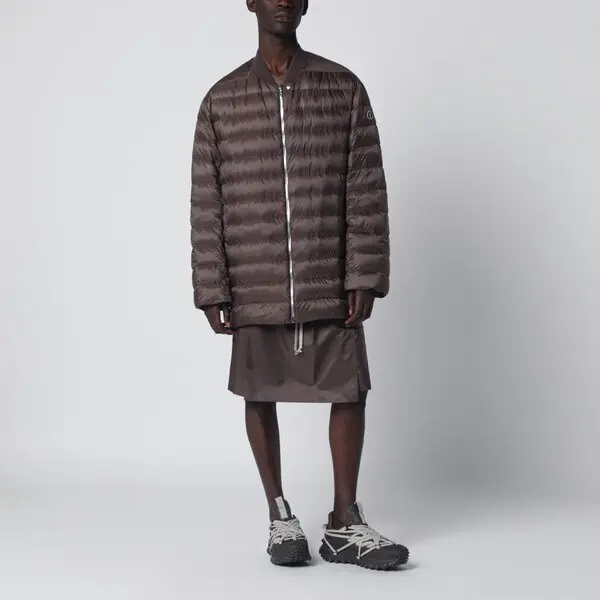 MONCLER + RICK OWENS Drawstring Kilt Shorts - Brown