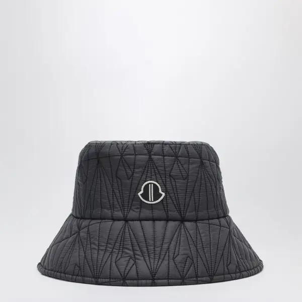 MONCLER + RICK OWENS Quilted Bucket Hat With Logo Patch