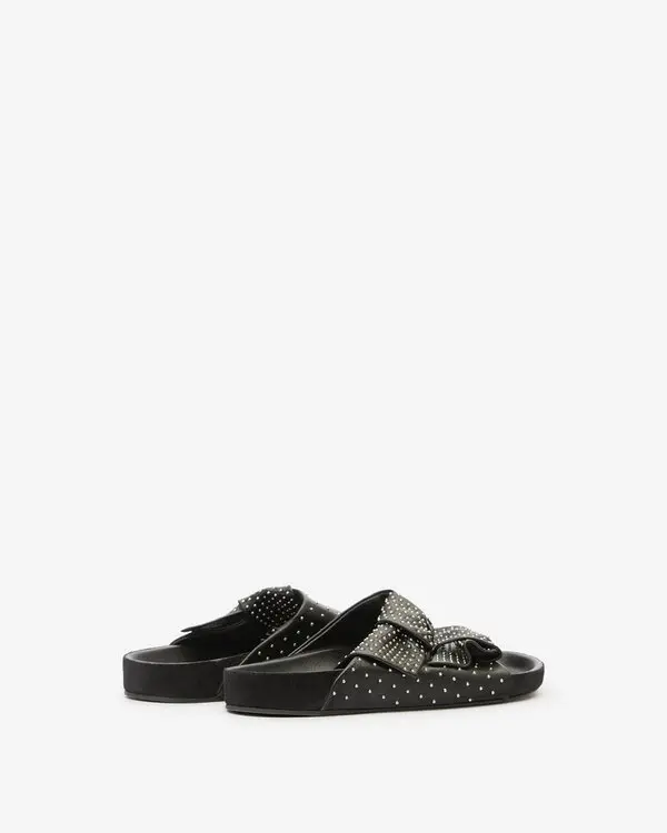 Isabel Marant Étoile Lennyo Bow Sandals - Black/silver