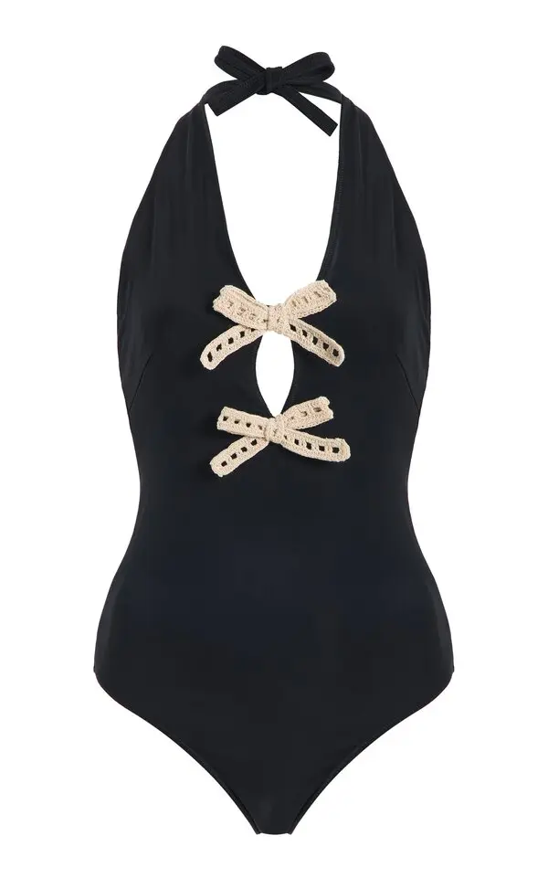 Sea Kendall Crochet One-piece Swimsuit - Black