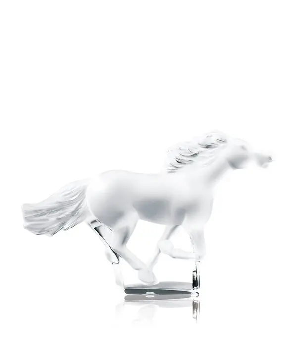 Lalique Crystal Kazak Horse Sculpture - Clear