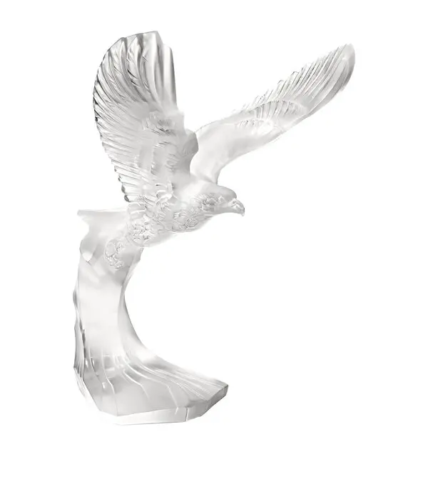 Lalique Crystal Golden Eagle Sculpture