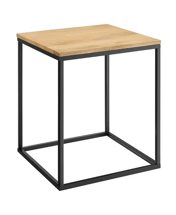 MODWAY Zora Square Wood And Metal Side Table