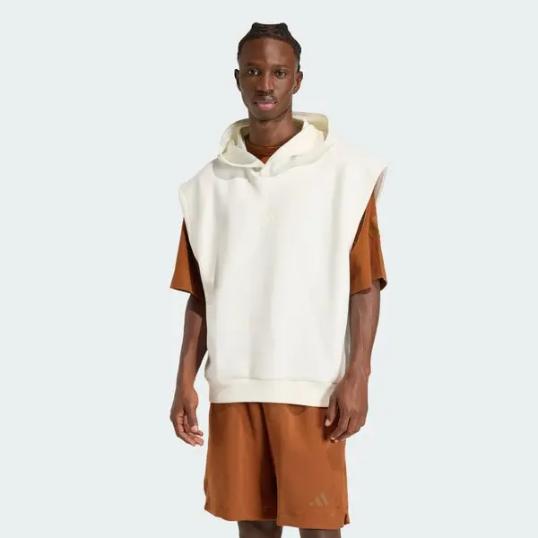 Adidas Soft Lux Hooded Vest - Off White