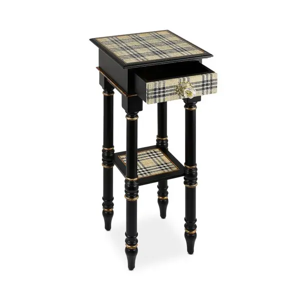 MACKENZIE-CHILDS Mad For Plaid Tiny Table