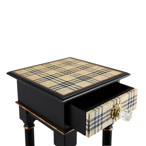 MACKENZIE-CHILDS Mad For Plaid Tiny Table