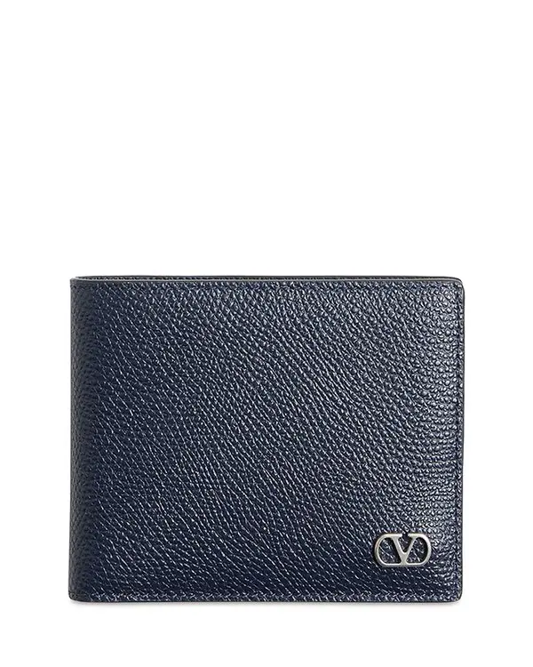 Valentino Garavani Leather Billfold Wallet - Marine