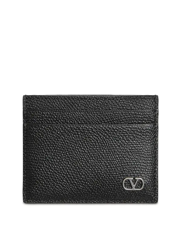 Valentino Garavani Leather Card Holder - Black