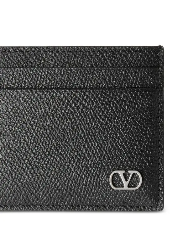Valentino Garavani Leather Card Holder - Black