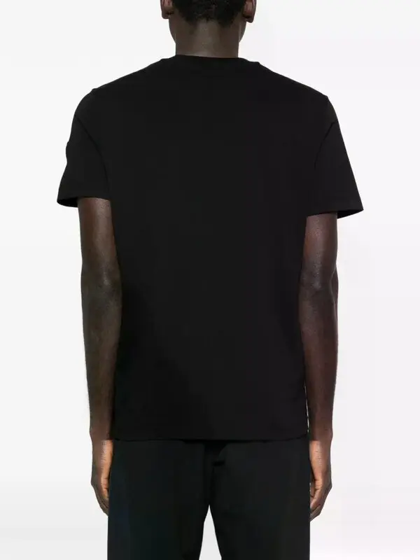 Moncler Logo Printed T-shirt - Black