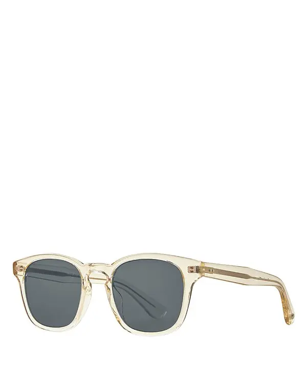 Garrett Leight Ace Ii Sun Square Sunglasses - Pure Glass/semi-flat Pure Blue Smoke
