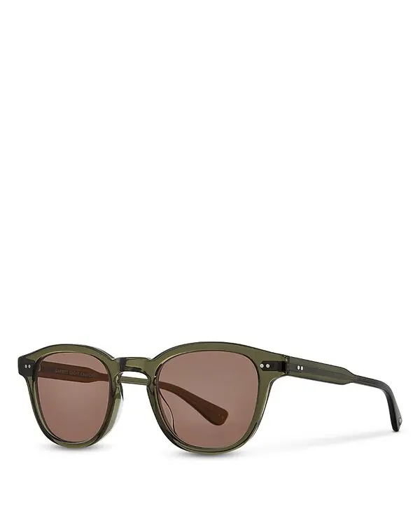 Garrett Leight Evan Sun Round Sunglasses, 46mm - Willow/semi-flat Pure Redwood