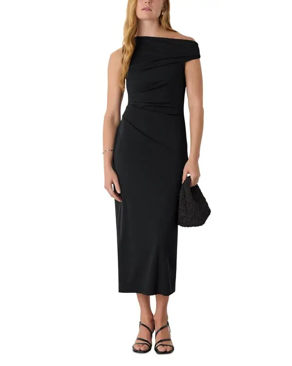 Whistles Jersey Crepe Asymmetric Dress