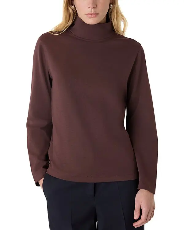 Whistles Long Sleeve Funnel Neck Jersey Sweater