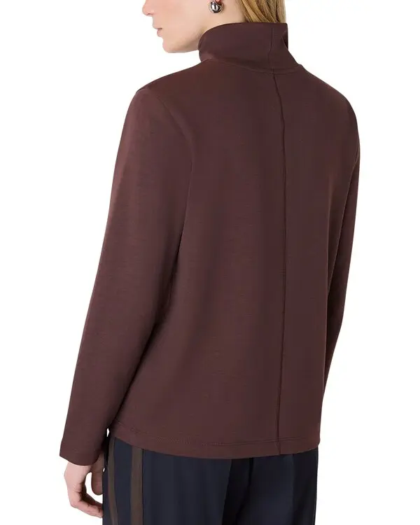 Whistles Long Sleeve Funnel Neck Jersey Sweater