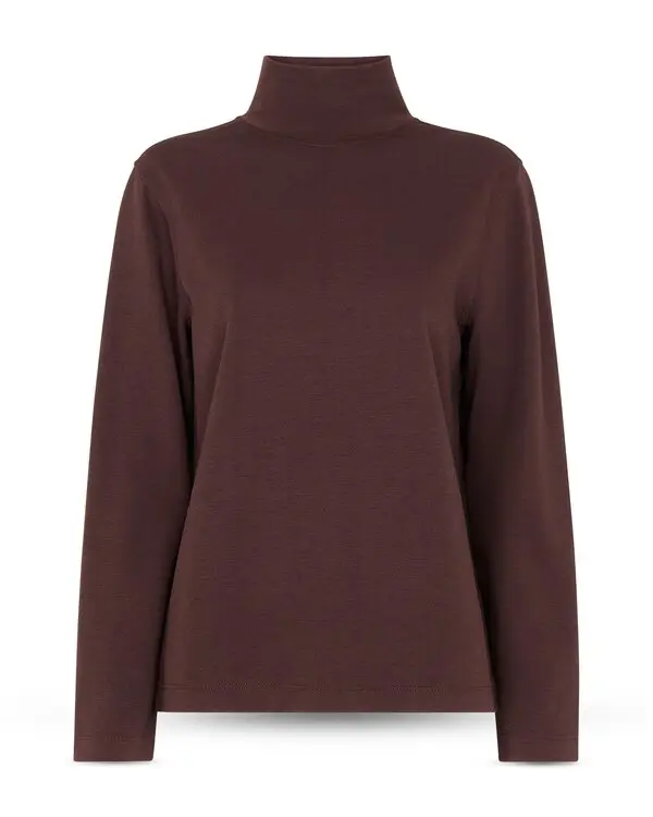 Whistles Long Sleeve Funnel Neck Jersey Sweater