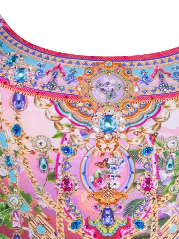 Camilla Embellished Floral-patterned Swimsuit
